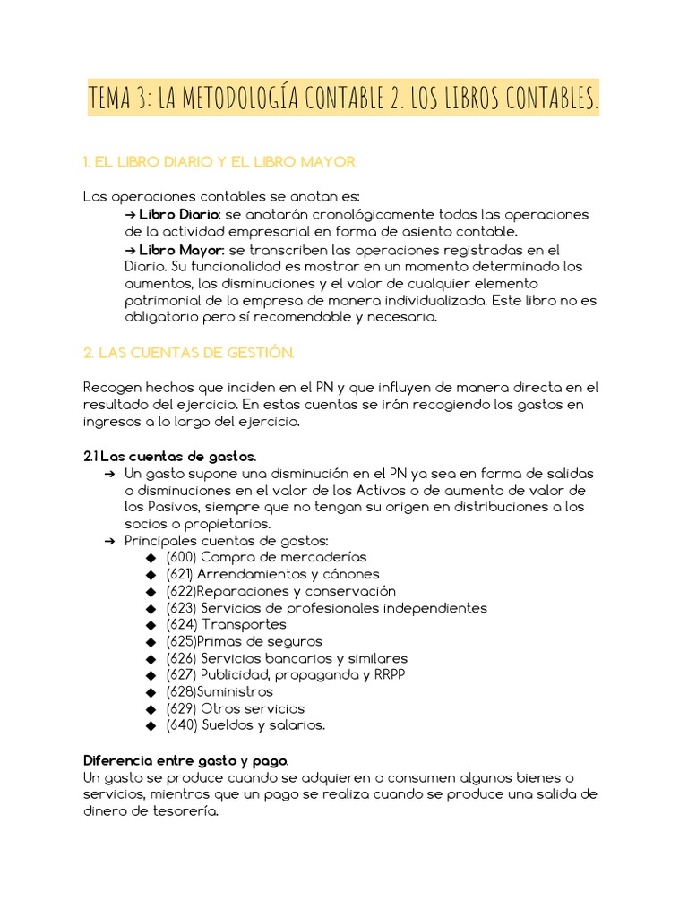 Unidad 3 Los Libros Contables | PDF | Contabilidad | Business