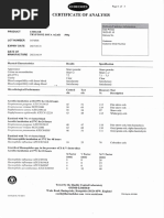 Certificate of Analysis: Product | PDF | Microbiology | Biology