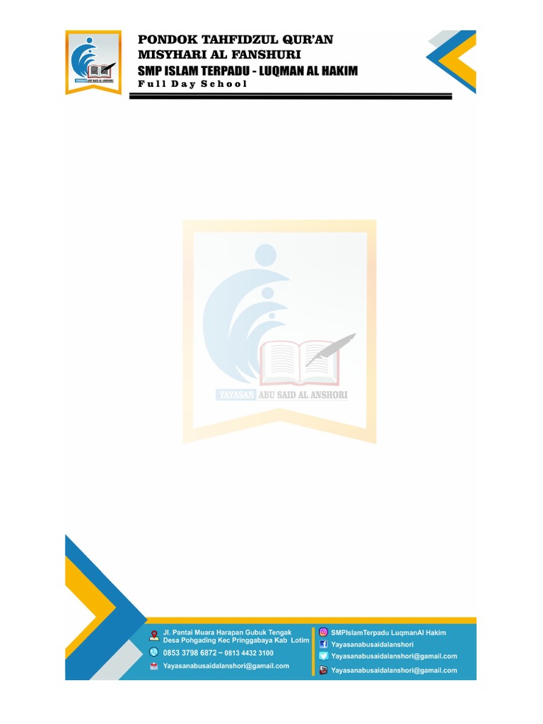 Kop Surat SMP IT | PDF