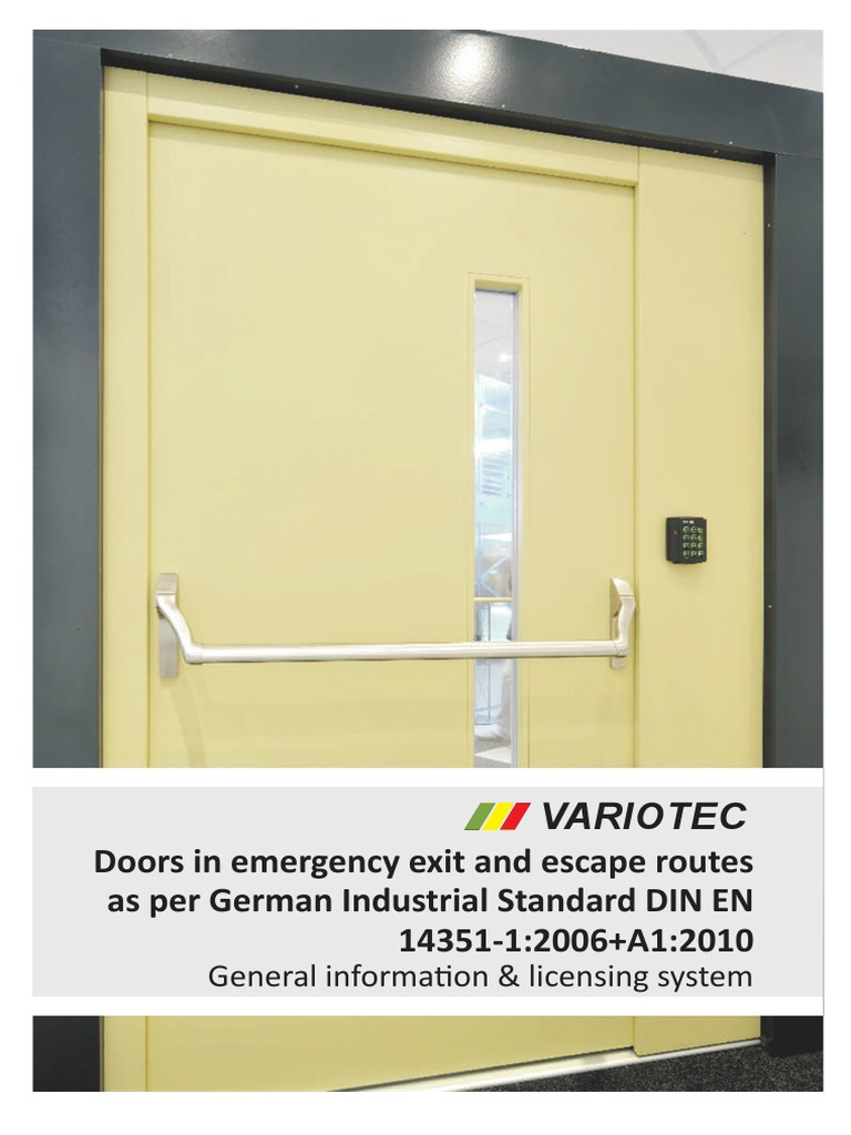 Doors in Emergency Exit and Escape Routes PDF | PDF | Door | Building ...