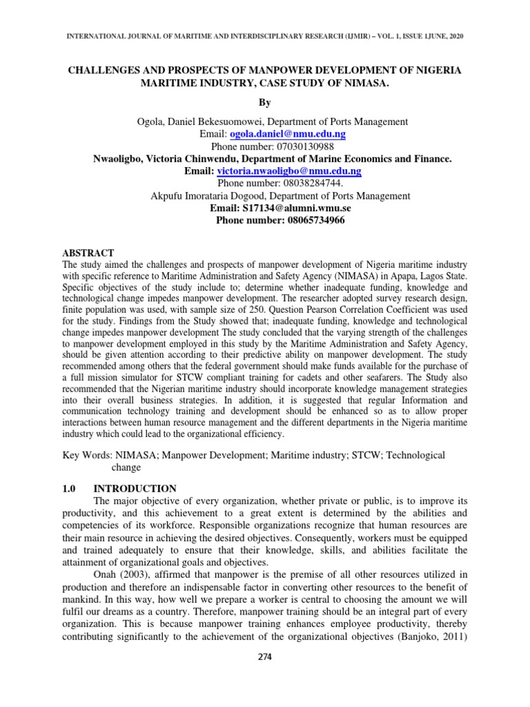 Ijmir - Manpower Development of Nigeria Maritime Industry ...... PDF ...