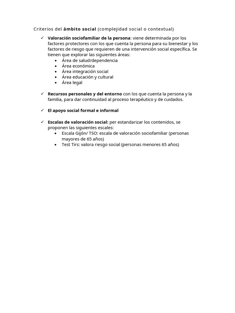 Criterios Del Ámbito Social PCC PCA | PDF