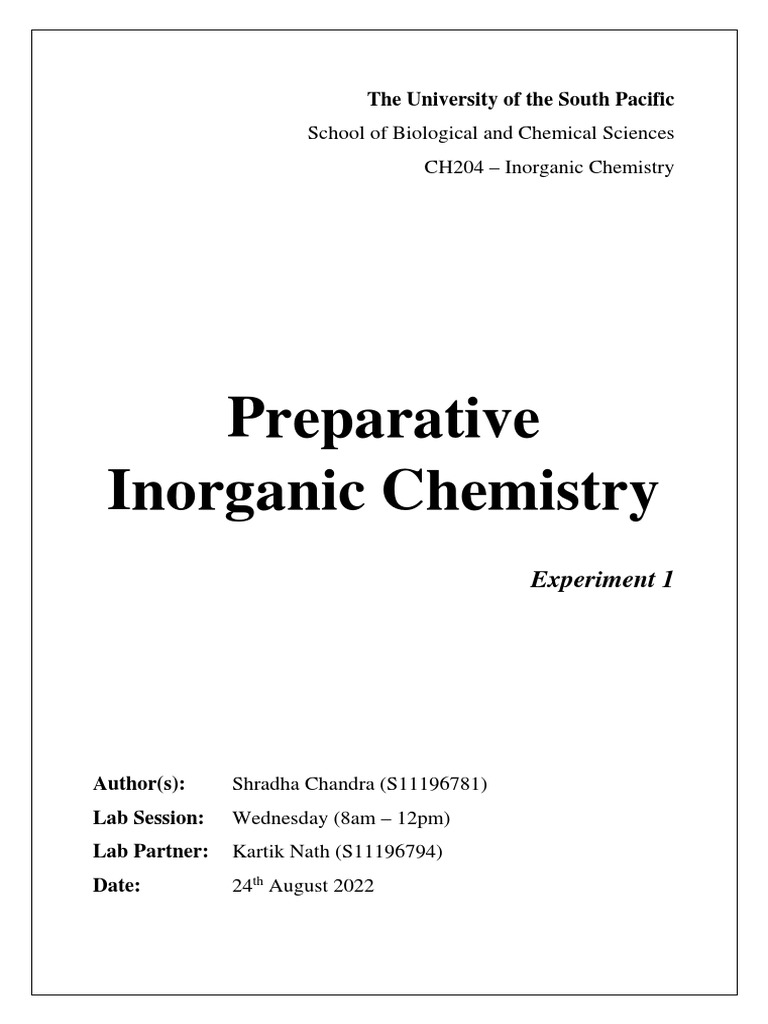 S11196781 Exp 1 CH204 | PDF | Sodium Hydroxide | Chemistry