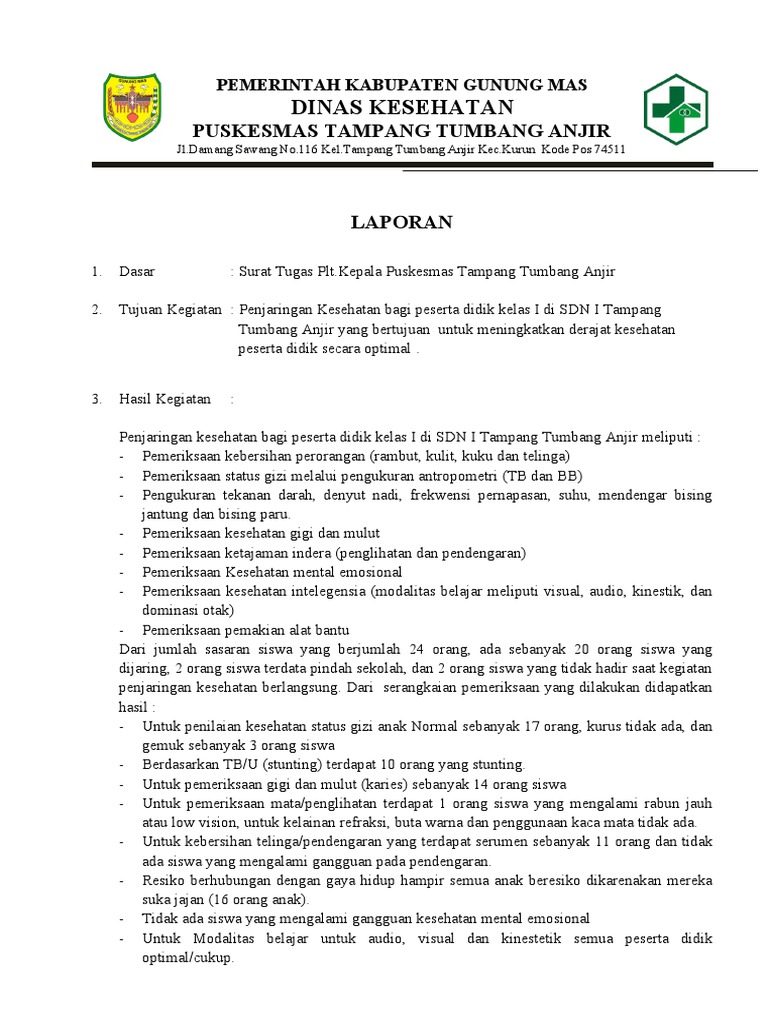 Laporan Perjalanan Dinas Penjaringan | PDF