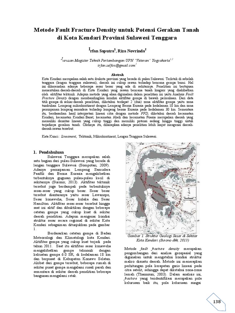 Metode Fault Fracture Density untuk Potensi Gerakan Tanah di Kota ...
