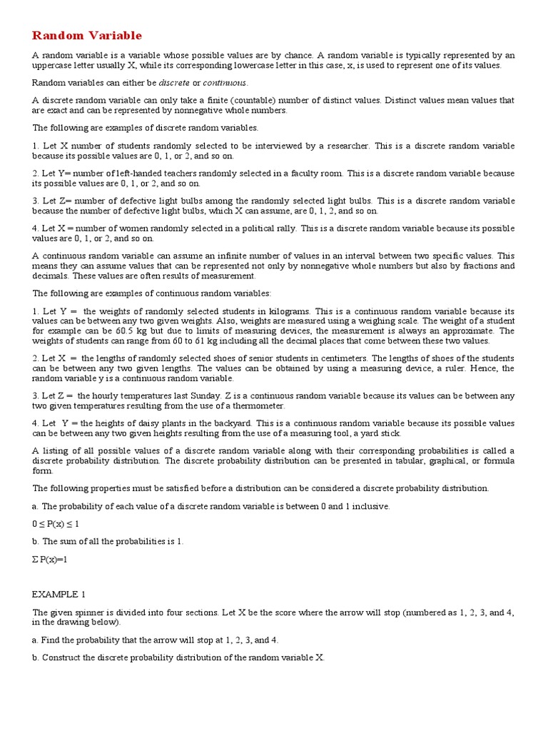 Unit 1 | PDF | Probability Distribution | Variance