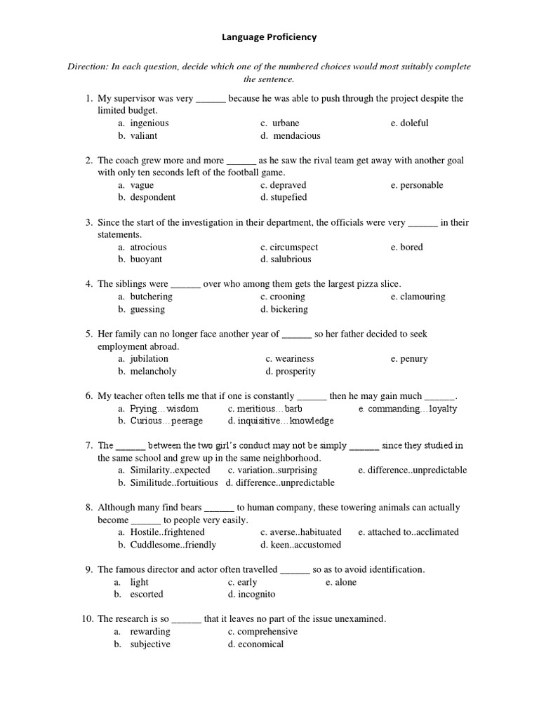 Language Proficiency Assessment | PDF | Life | Sequoia Sempervirens
