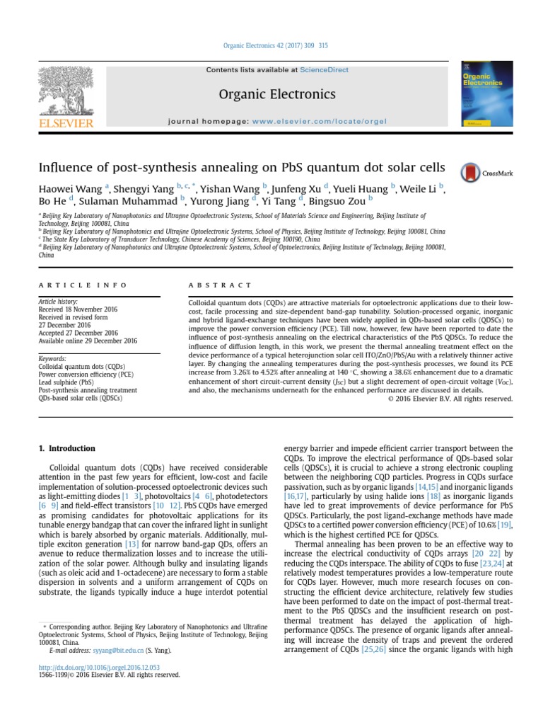 Anneling of Pbs QDSC | PDF | Doping (Semiconductor) | Diode