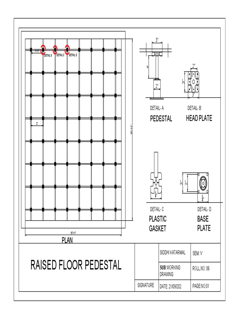 raised flooring working Drawing sem5-Model.pdf 1 | PDF