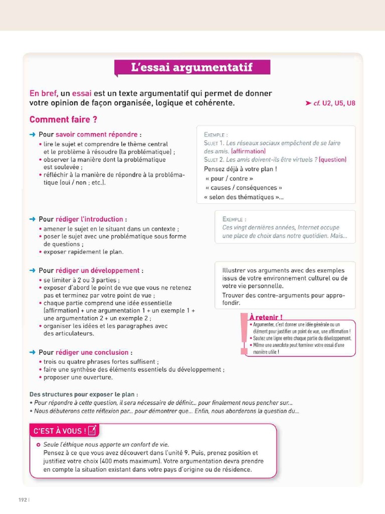 Essai Argumentatif PDF | PDF