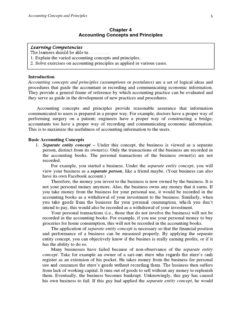 Accounting Concepts and Principles Explained | PDF | Financial ...