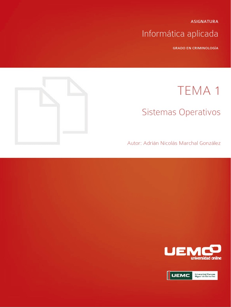Tema - 1 - Sistemas Operativos | PDF | Sistema operativo | Microsoft Windows