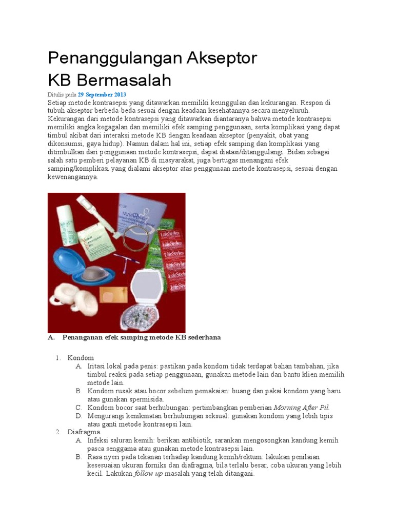 Penanggulangan Akseptor KB | PDF