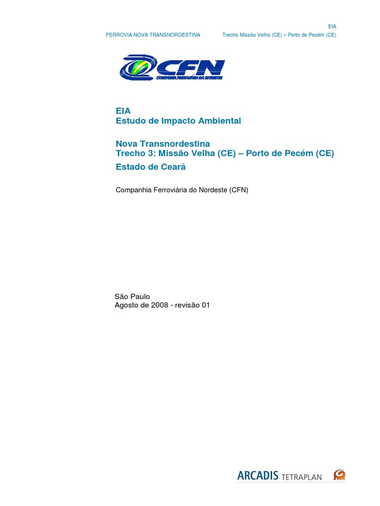 01 CFN Eia-Ce | PDF | Transporte ferroviário | Economia