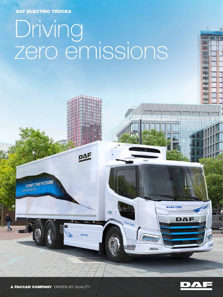 DAF Electric Trucks: Zero Emission Solutions | PDF | Electric Vehicle ...