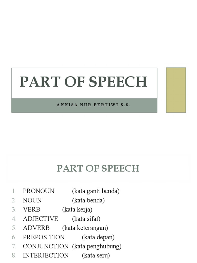 Part of Speech | PDF | Part Of Speech | Noun