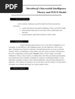 Sternberg'S Successful Intelligence Theory and WICS Model | PDF ...