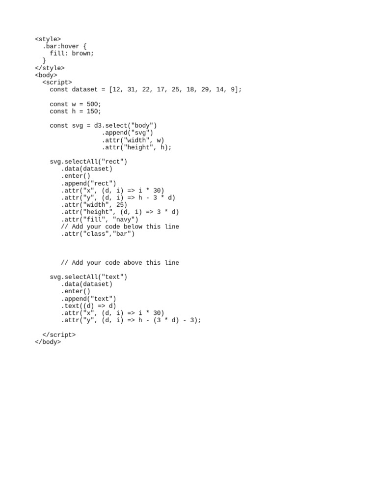 Add A Hover Effect To A d3 Element | PDF