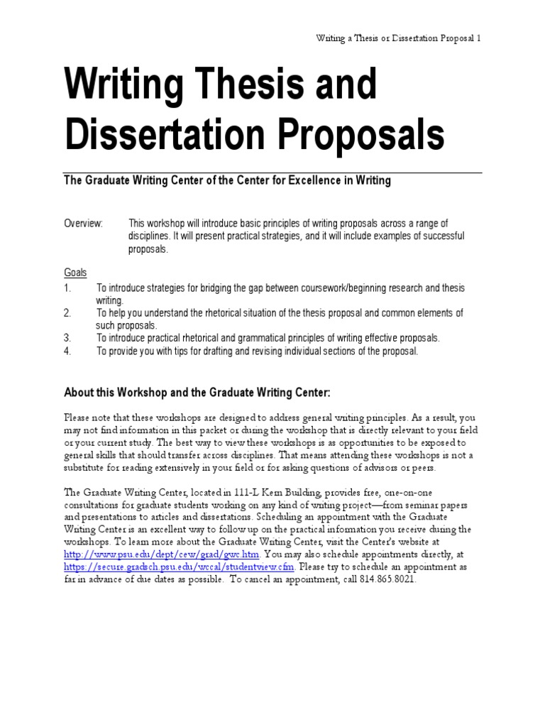 Writing Proposals | Download Free PDF | Methodology | Thesis