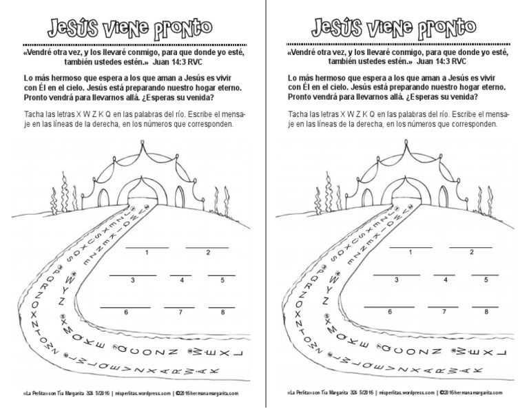 324 Jesus Viene Pronto Actividad | PDF