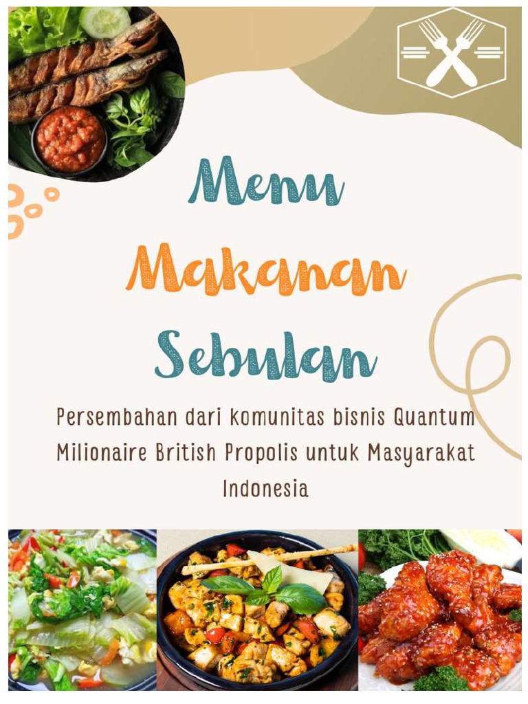 Resep Menu Masakan Sebulan PDF | PDF