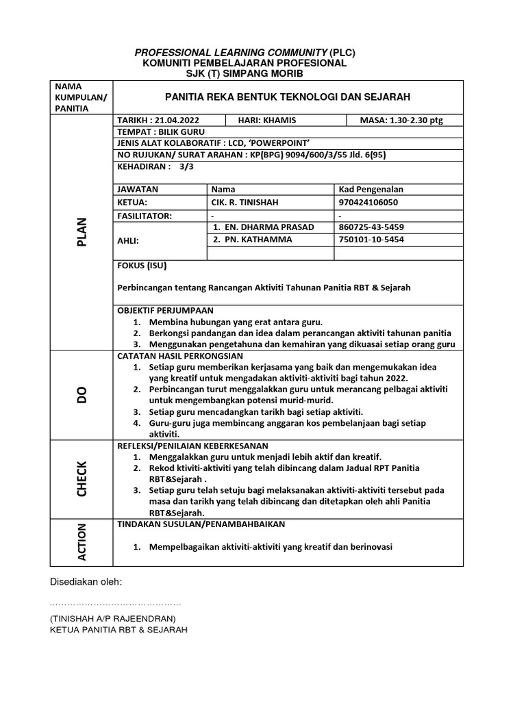 PLC 1 RBT Sej PDF | PDF