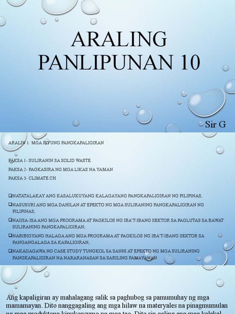 Araling Panlipunan 10 | PDF