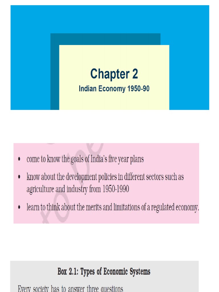 Indian Economy 2 (1950-1990) | PDF | Agriculture | Farmer