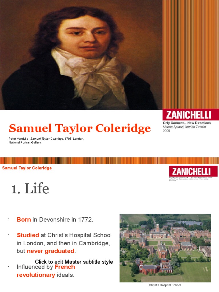 Samuel Taylor Coleridge: Poet, Critic and Philosopher | PDF | Samuel ...
