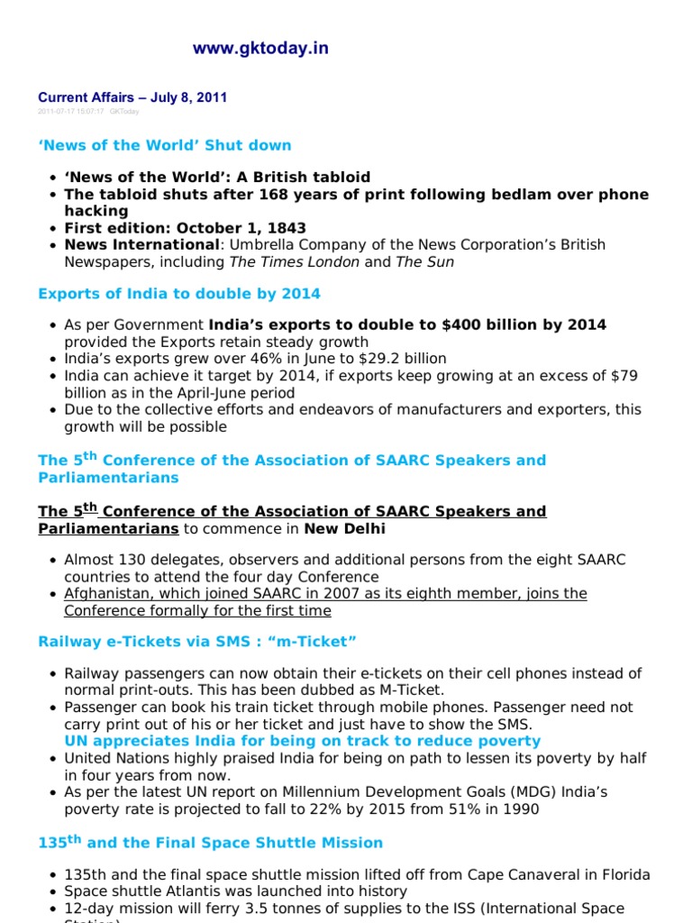 General Knowledge Today | PDF | Business