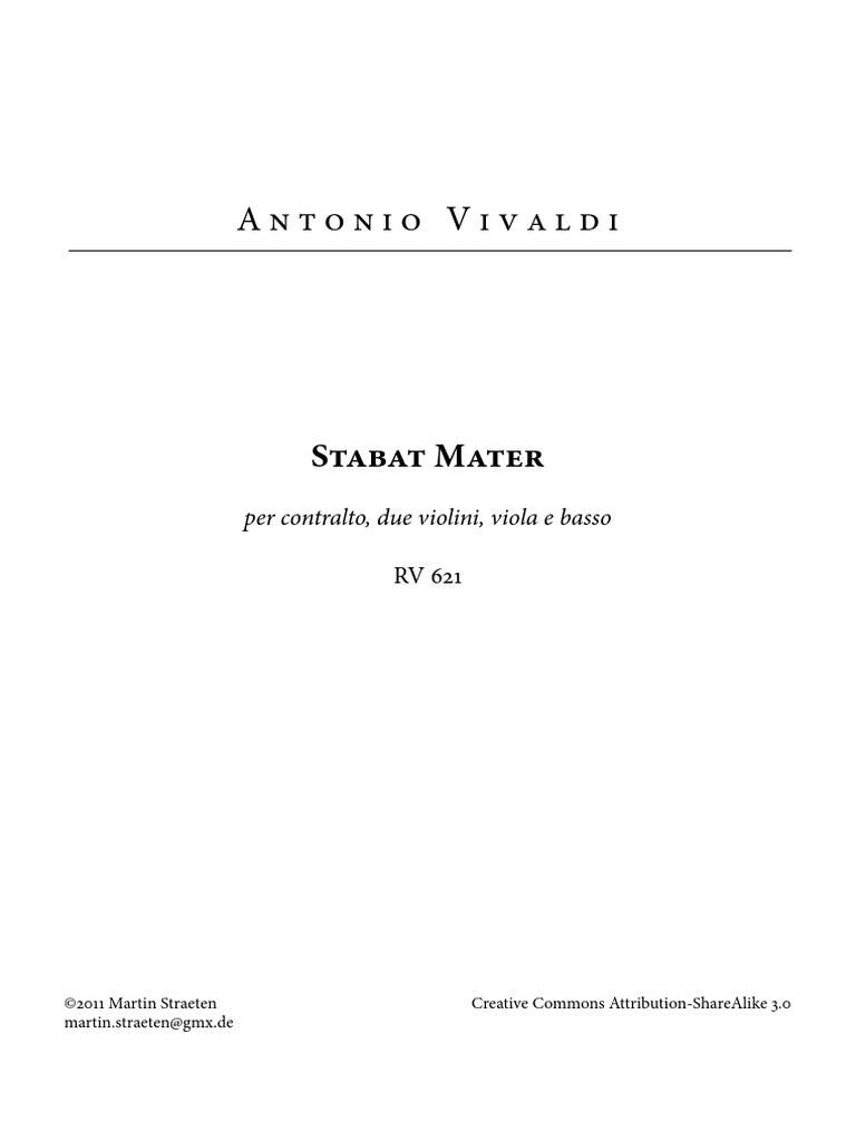Stabat Mater Vivaldi PDF | PDF