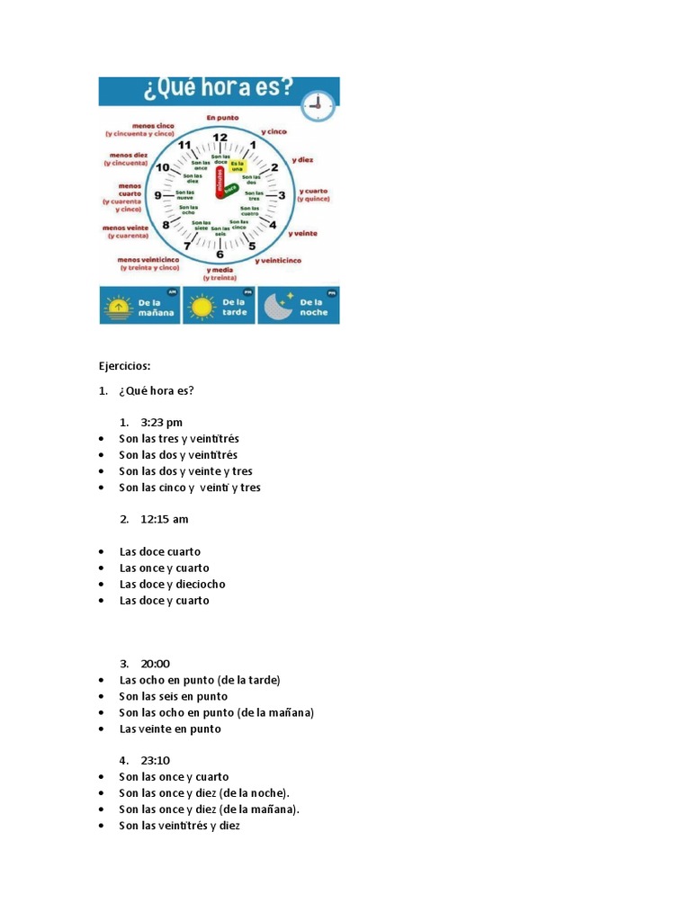 El Reloj y Horas | PDF