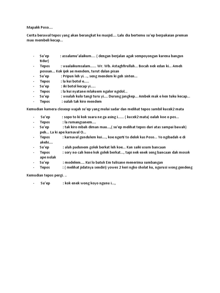 Contoh naskah video pendek | PDF