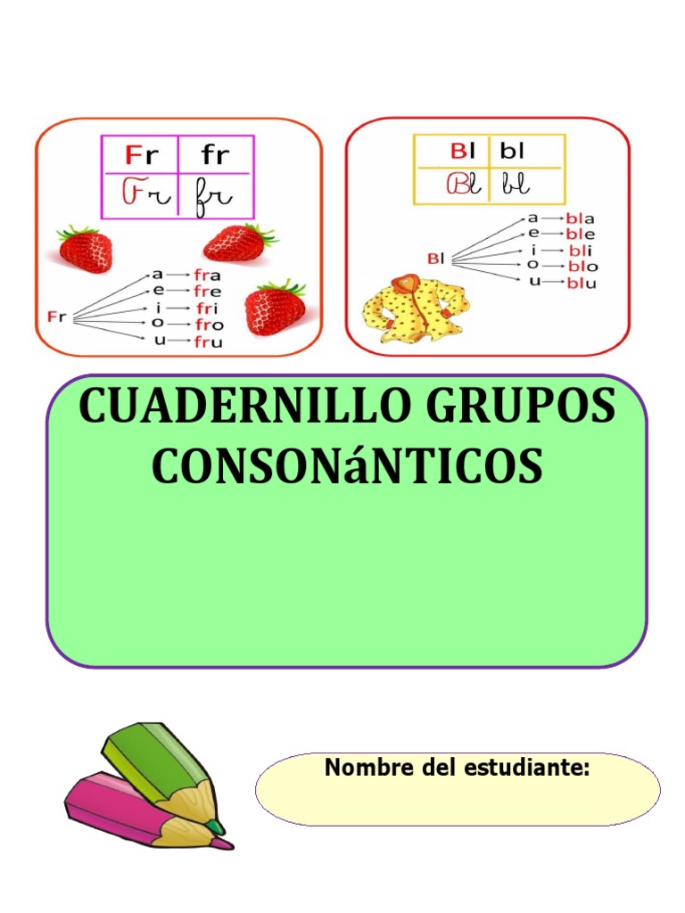 Cuadernillo Grupos Consonanticos | PDF