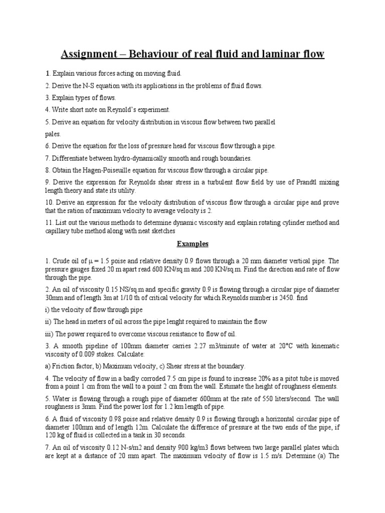 Laminar Flow | PDF | Fluid Dynamics | Viscosity