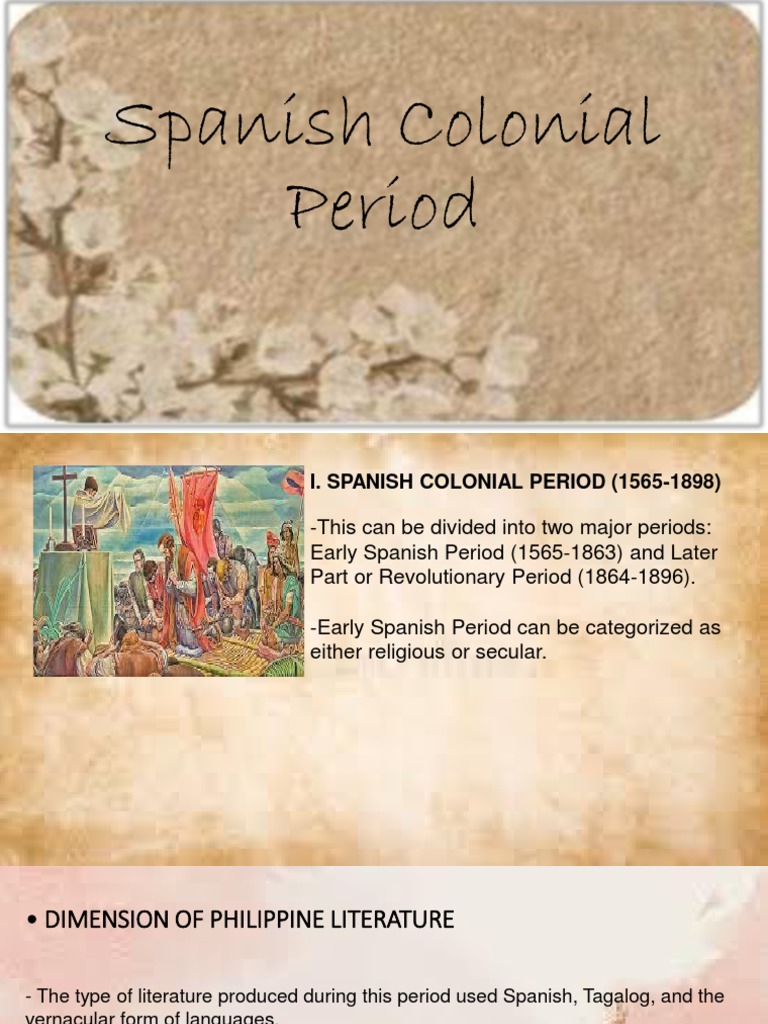 TOPIC 3 Spanish Colonial Period | PDF | Tagalog Language | Novels
