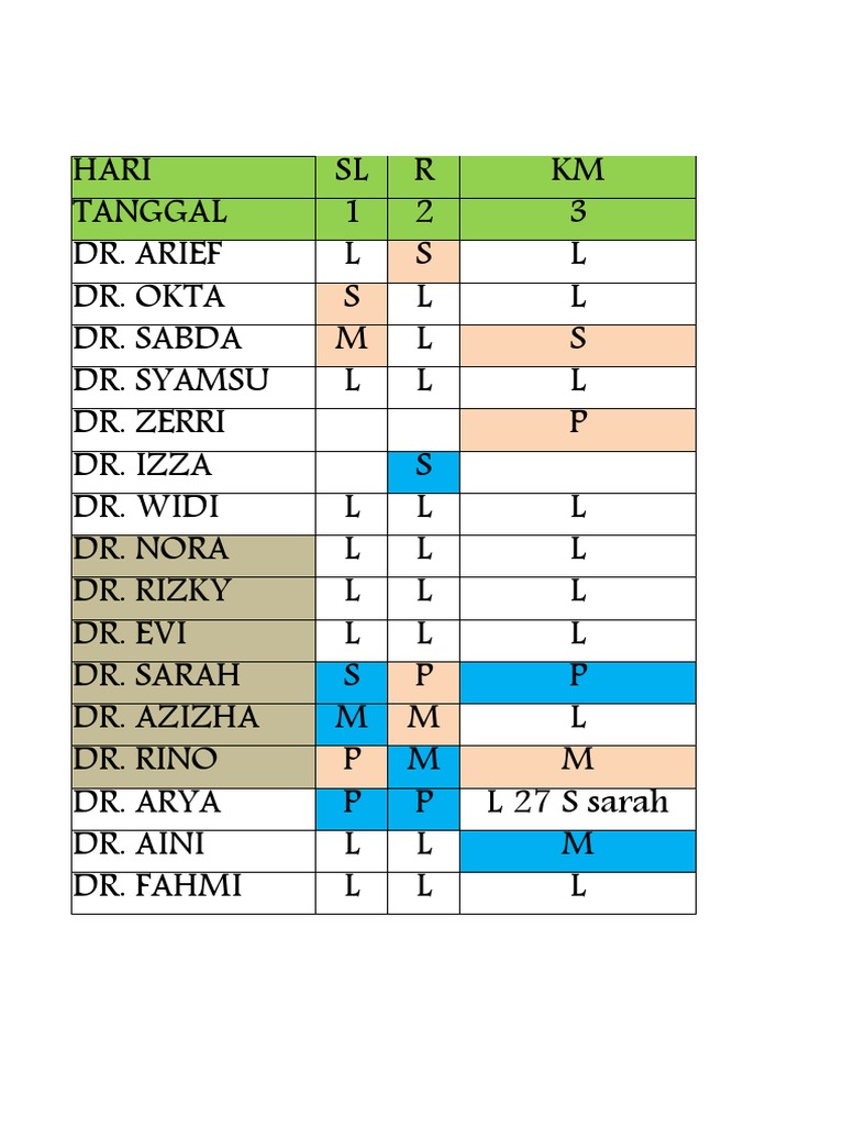 JADWAL MARET Tuker BLM Fix | PDF