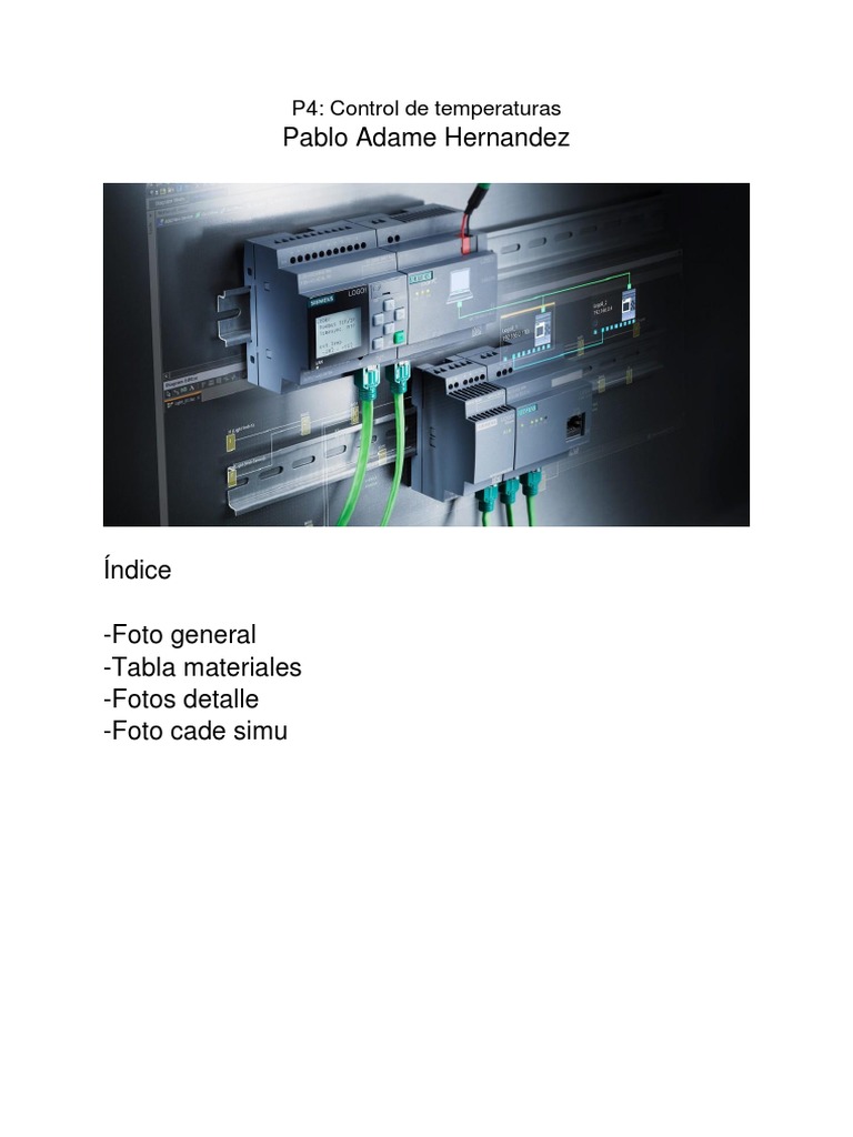 P4 - Control de Temperaturas | PDF P4 - Control de Temperaturas | PDF