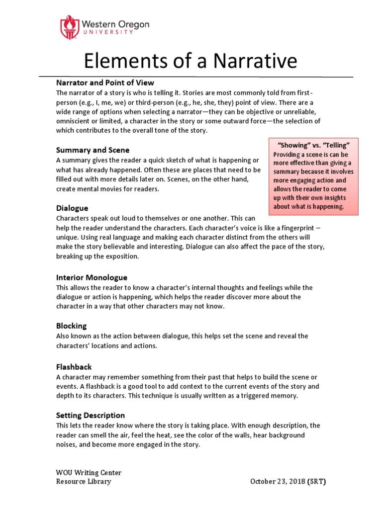 Elements of A Narrative | PDF | Narration | Cognitive Science