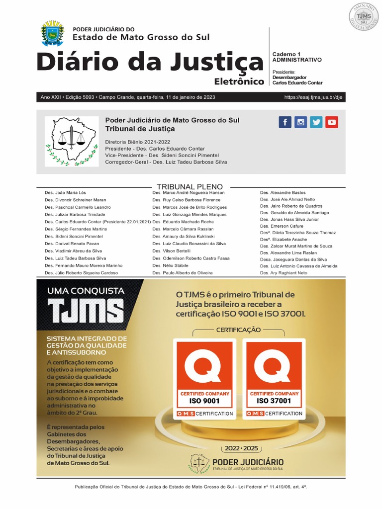 DJMS 5093 - 11012023 PDF | PDF | Justiça | Crime e Violência