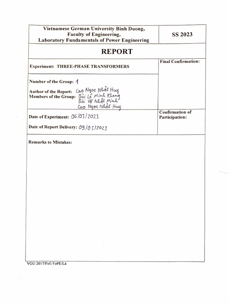 Engineering Students' Transformer Report | PDF | Engineering | Physical ...