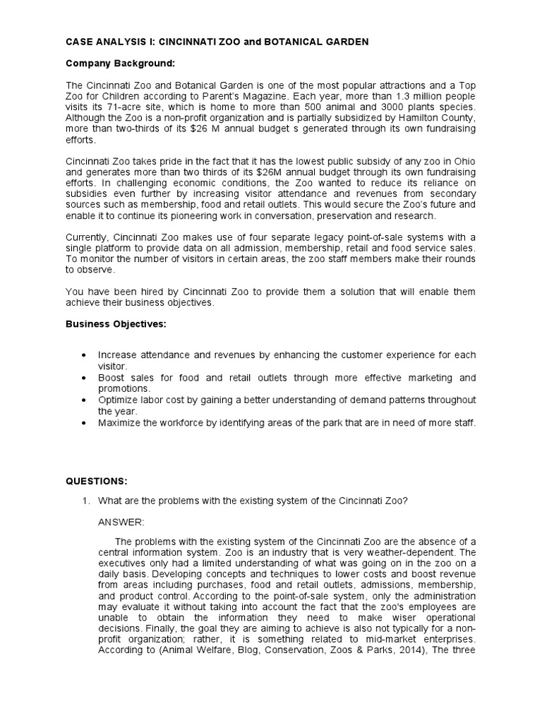 Case 1 | Download Free PDF | Zoo | Animal Welfare