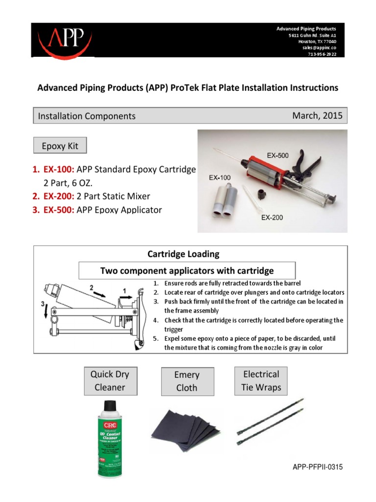 Installation Flat Plate | PDF | Cartridge (Firearms) | Epoxy