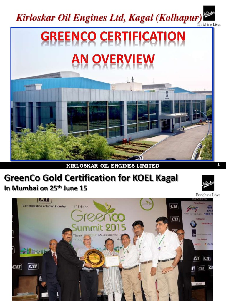 KOEL Kagal GreenCo Certification Overview | PDF | Waste | Hazardous Waste