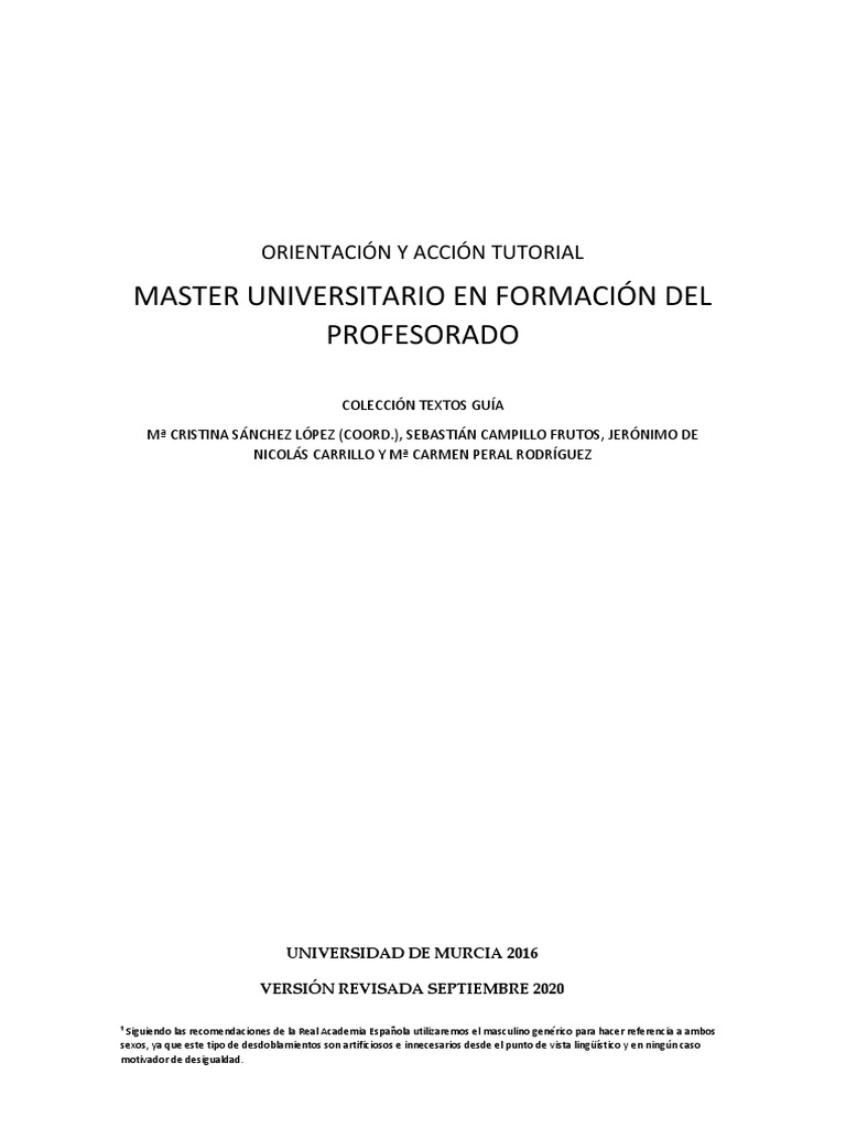 MANUAL Orientación Educativa y Acción Tutorial | PDF | Aprendizaje | Maestros