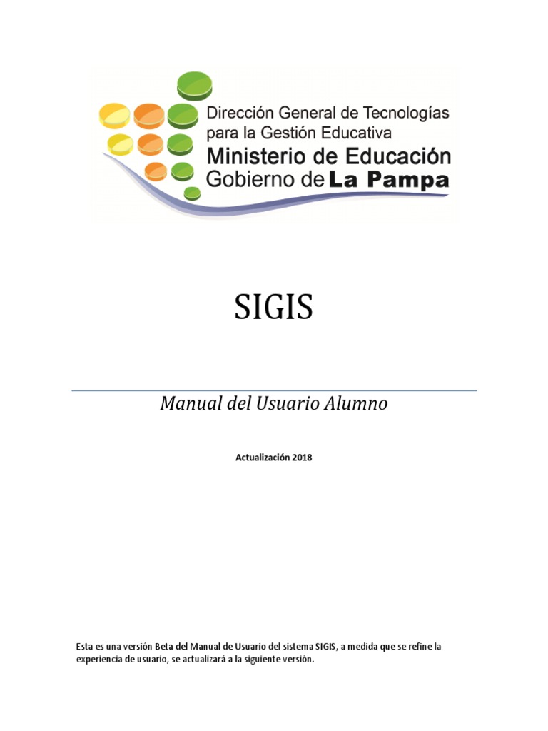 Instructivo SIGIS Alumnos | PDF | Contraseña | Usuario (informática)