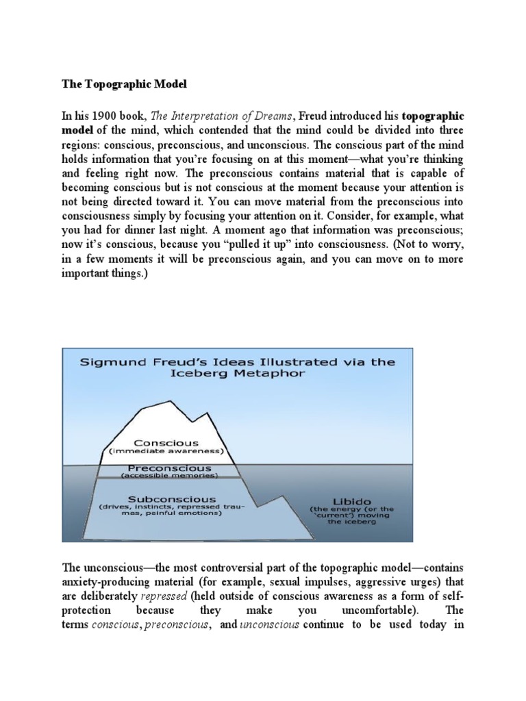 The Topographic Model | PDF | Id | Psychology