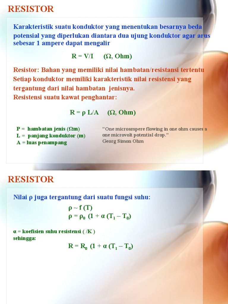 01_Resistor.ppt | PDF