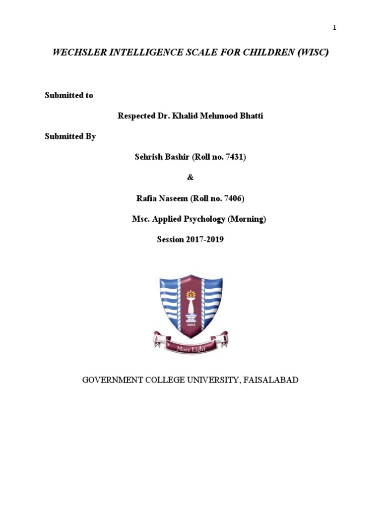 Picture Completion-4 | PDF | Wechsler Adult Intelligence Scale ...
