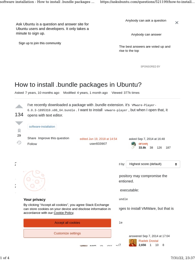 Ubuntu .bundle Installation Guide | PDF | Http Cookie | Installation (Computer Programs)